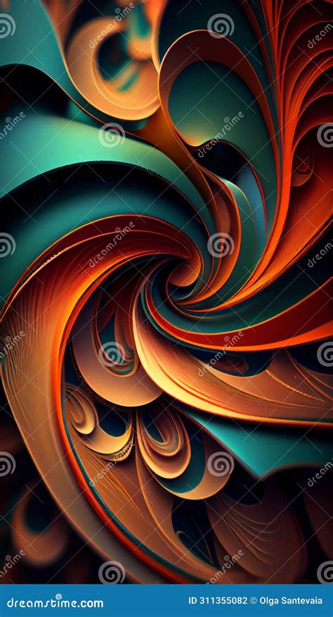 3d Abstract Multicolour Gradient Design Wavy Visualization Perfect