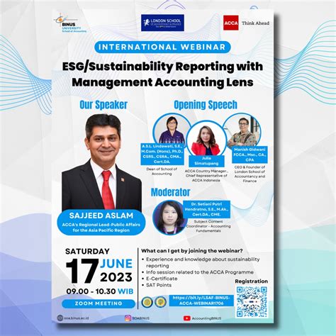 Esg Sustainability Reporting With Management Accounting Lens Event