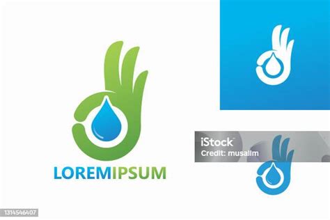 좋은 물 로고 템플릿 디자인 벡터 엠블럼 디자인 개념 창조적 인 기호 아이콘 방울에 대한 스톡 벡터 아트 및 기타 이미지