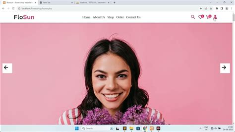 13 creating a stunning flower shop website html css js php and mysql