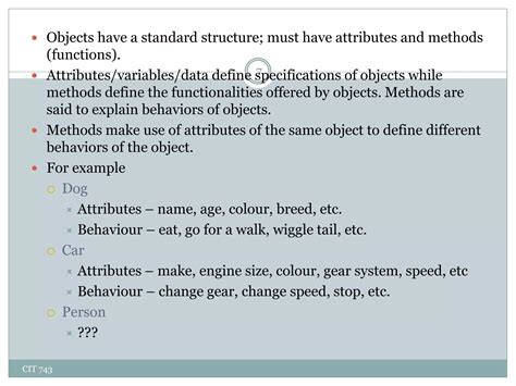 ch 1 oop introduction classes and objects ppt