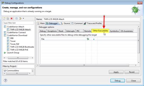 Adding Symbols To The Codewarrior Debugger Mcu On Eclipse