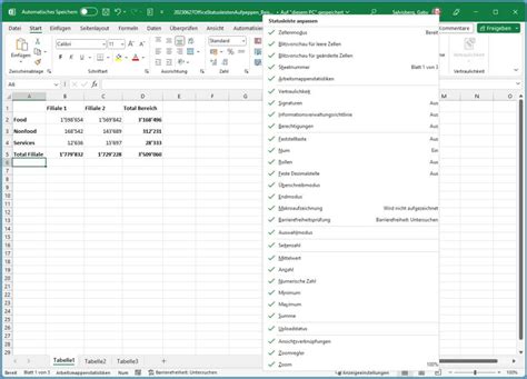 Excel Mehr Nutzwert Für Die Statusleiste