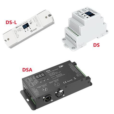 skydance dmx512 to spi converter ds ds l dsadc 5v 24v 12v dmx decoder 2 4g