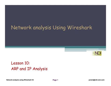 Network Analysis Using Wireshark 10 Arp And Ip Analysis Pdf