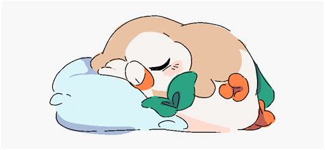 Pokemon Rowlet Sleeping Hd Png Download Kindpng