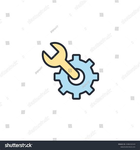 Configuration Icons Symbol Vector Elements Infographic Stock Vector