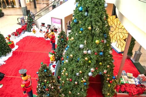 Christmas Tree In A Large Shopping Center Editorial Photo Image Of