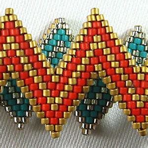 Zig Zag Reversible Beaded Bangle Tutorial Etsy
