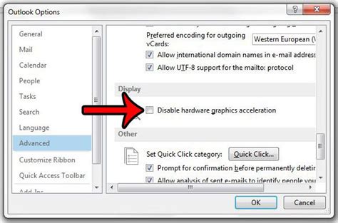 How To Disable Hardware Graphics Acceleration In Outlook 2013 Solve