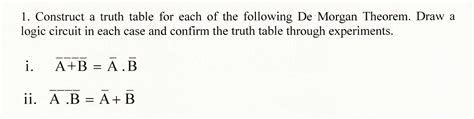 Solved 1 Construct A Truth Table For Each Of The Following