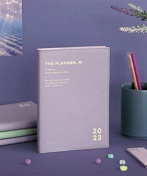 2023 더 플래너 M 4colors 위클리 다이어리 스케줄러 날짜형 먼슬리 위클리 일기장 메모장 심플 감성 고등학생 대학생 직장인 회사 업무용 2022년 노트 수첩 1년 선물