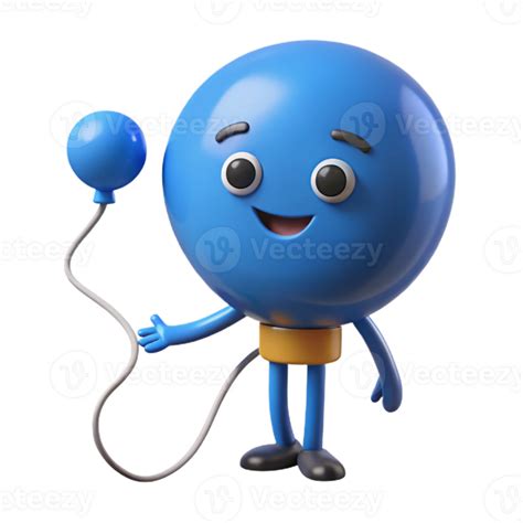 Captivating Sought After Balloon Character With A String Attached Clean Lines Flat Color