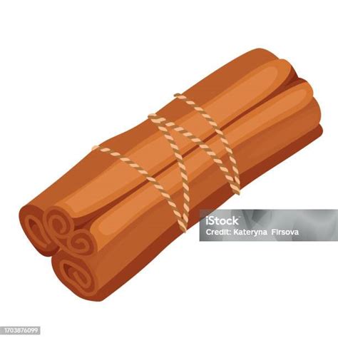 계피 스틱 향신료 요리 및 베이킹 조미료 향기로운 조미료 묶음 Canella는 분리된 흰색 배경에 벡터 그림을 붙입니다 가지 식물 부위에 대한 스톡 벡터 아트 및 기타