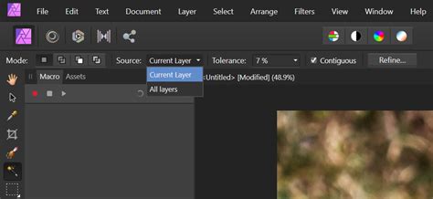 Flood Select Tool Not Working When No Layer Visually Selected V1 Bugs Found On Macos