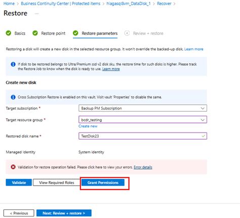 Restore Azure Managed Disks Azure Backup Microsoft Learn