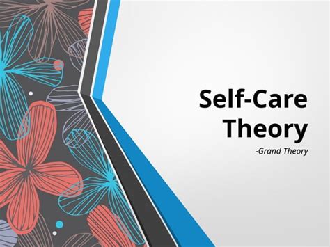 Dorothea Orems Self Care Nursing Theory Pptx