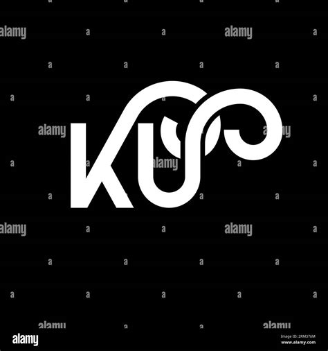 Ku Letter Logo Design On Black Background Ku Creative Initials Letter Logo Concept Ku Letter