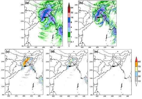 A Ensemble Mean Rainfall Cm B Control Member Rainfall Cm