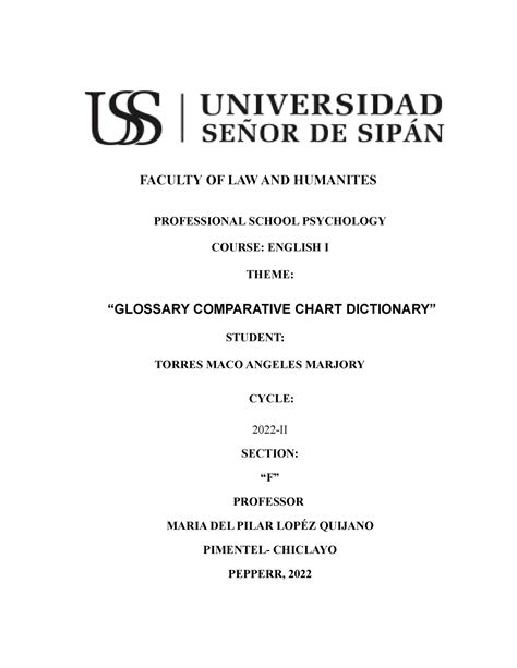 Torres Maco Pa1 Cc El Trabajo Completo Faculty Of Law And Humanites Professional School
