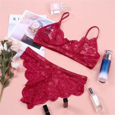 Ensemble De Sous Vêtements Sans Couture Pour Femmes Soutien Gorge Culotte Lingerie Sexy