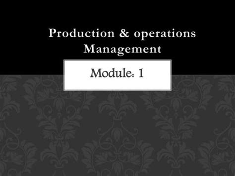 Process Layout Operations Management Ppt