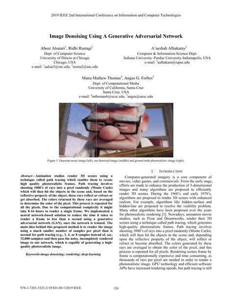 pdf image denoising using a generative adversarial network