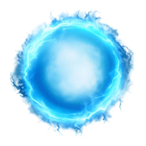 Stunning Abstract Of A Blue Energy Orb With Lightning 60578976 Png
