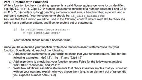 Solved Part I Practice With Functions Write A Function To Chegg Com