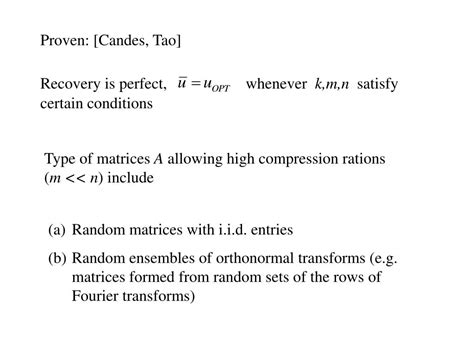 PPT Bregman Iterative Algorithms For L Minimization With Applications To Compressed Sensing