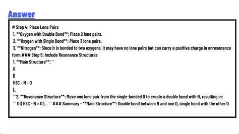 Draw The Lewis Structure Including All Resonance Structures For Nitromethane Ch3no2 Youtube