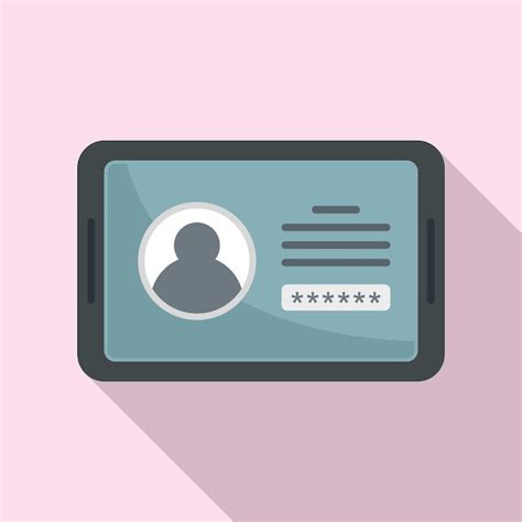 Premium Vector Tablet Authentication Icon Flat Illustration Of Tablet Authentication Vector