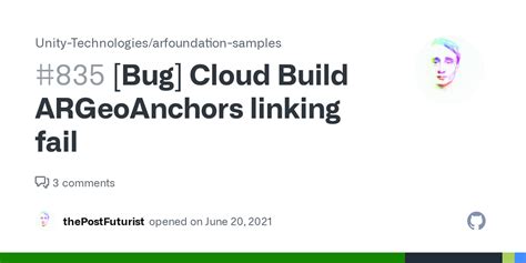 Bug Cloud Build ARGeoAnchors Linking Fail Issue Unity Technologies Arfoundation