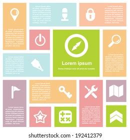 Illustration Flat Design Interface Icons Set Stock Vector Royalty Free Shutterstock