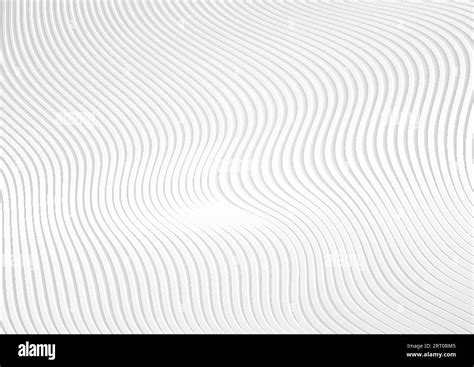 White 3d Paper Refracted Curved Waves Abstract Light Grey Papercut