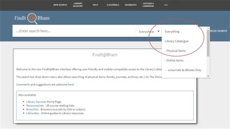 Findit Bham User Guide University Of Birmingham