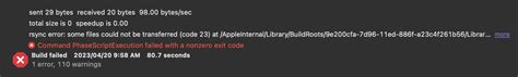 Pod 143 Command Phasescriptexecution Failed With A Nonzero Exit Code