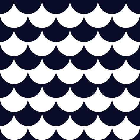Premium Vector Fish Scale Vector Seamless Pattern Dark Blue And White