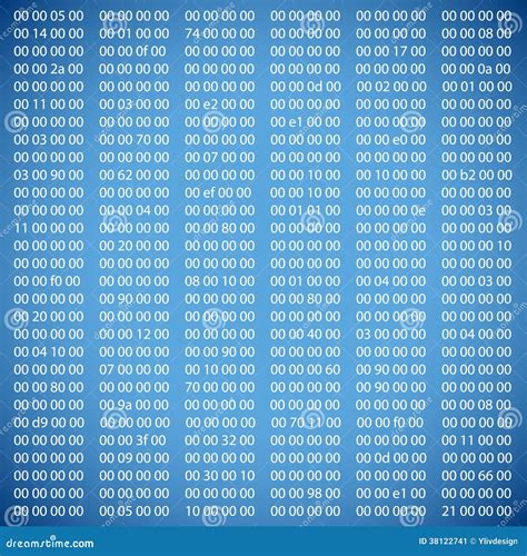 Blue Binary Computer Code Stock Illustration Illustration Of