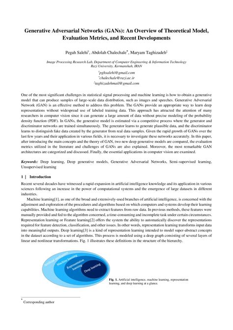Generative Adversarial Networks Gans An Overview Of Theoretical Model Evaluation Metrics
