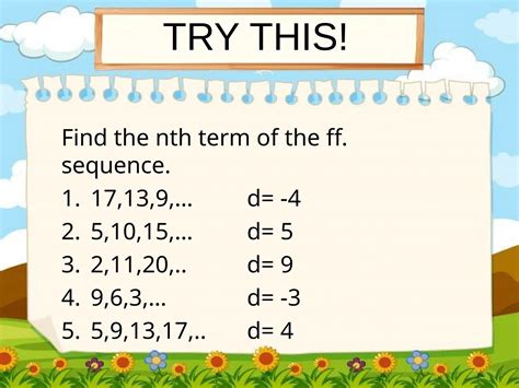 Find The Nth Term Of An Arithmetic Sequence Pptx