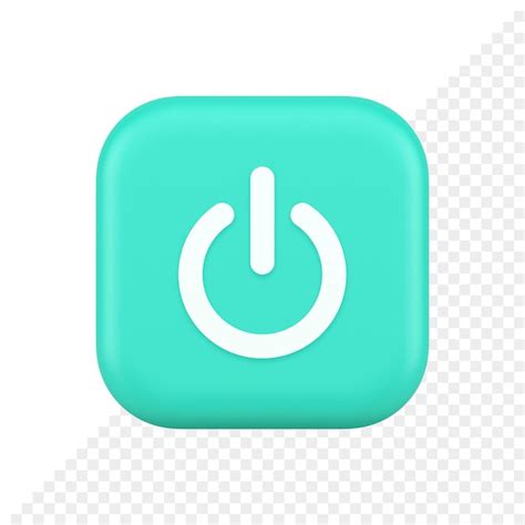 Premium Psd Shutdown Turn On Off Button Energy Switch Power Start Stop Web App Design 3d