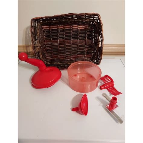 Tupperware Kitchen Tupperware Quick Chef Red Food Processor Chopper Blender Mixer Poshmark