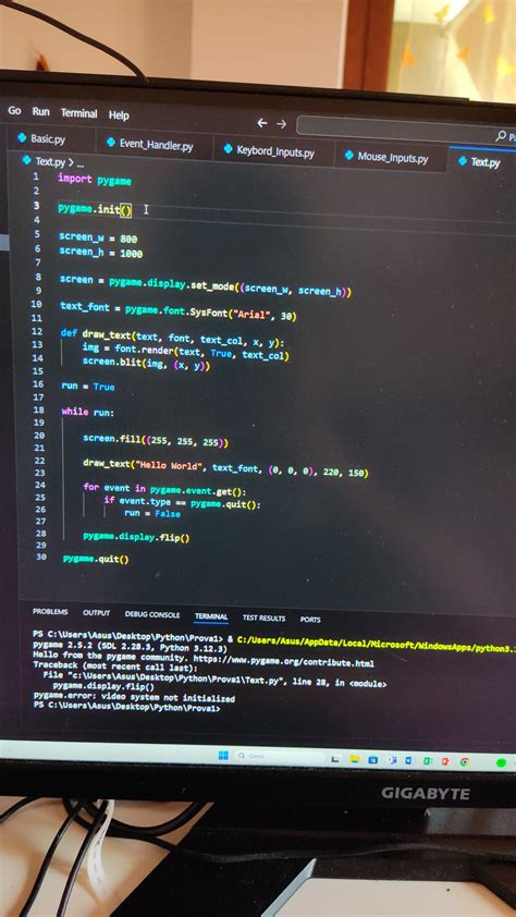 Video System Not Initialized Error Rpygame