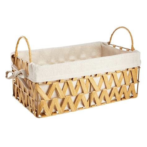 Chevy Natural Wicker Rectangle Storage Basket Medium