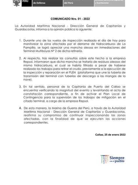 Repsol Descarta Nuevo Derrame De Petróleo En La Refinería La Pampilla