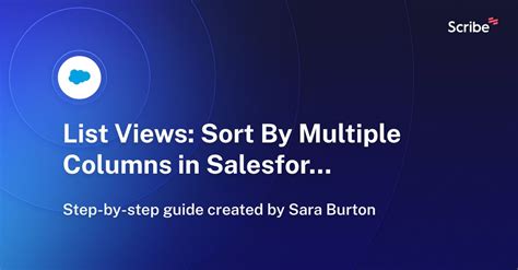 list views sort by multiple columns in salesforce scribe