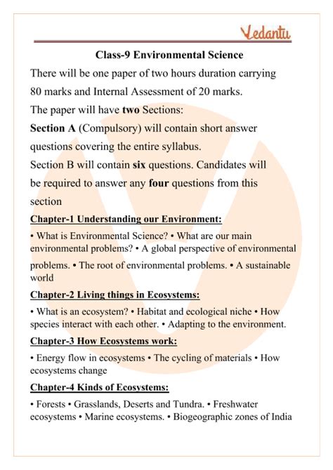 Icse Class 9 Environmental Science Syllabus 2022 2022 Examinations