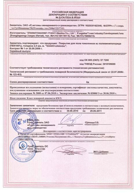 ЮНИКОН Сертификат и декларация соответствия пожарной безопасности пожарный сертификат