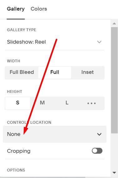 Enable Gallery Reel Arrows Summary Block